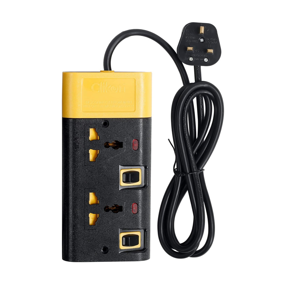 Clikon EXTENSION SOCKET, PREMIUM QUALITY- 2 Way, 3 Meter