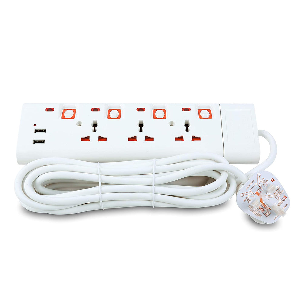 Extension Socket Wth USB Port/3Way-5M