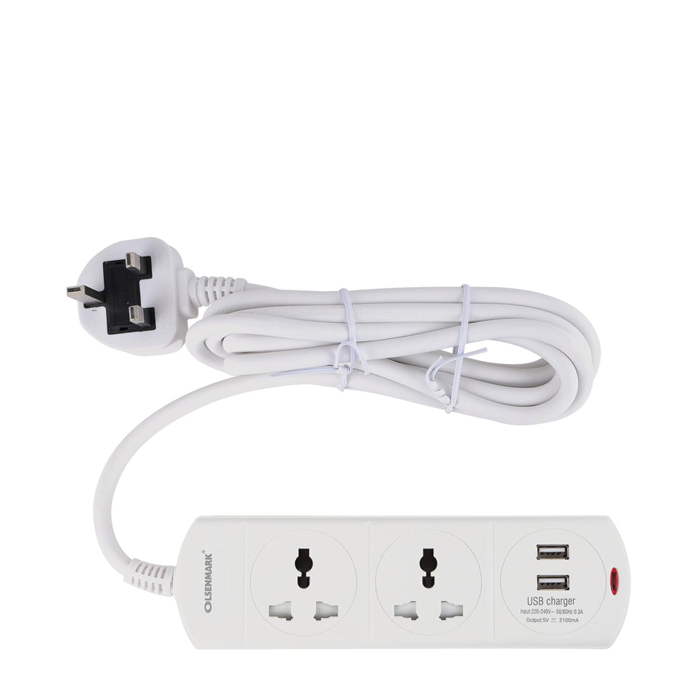 2 Way Socket+2-Way USB 1x24