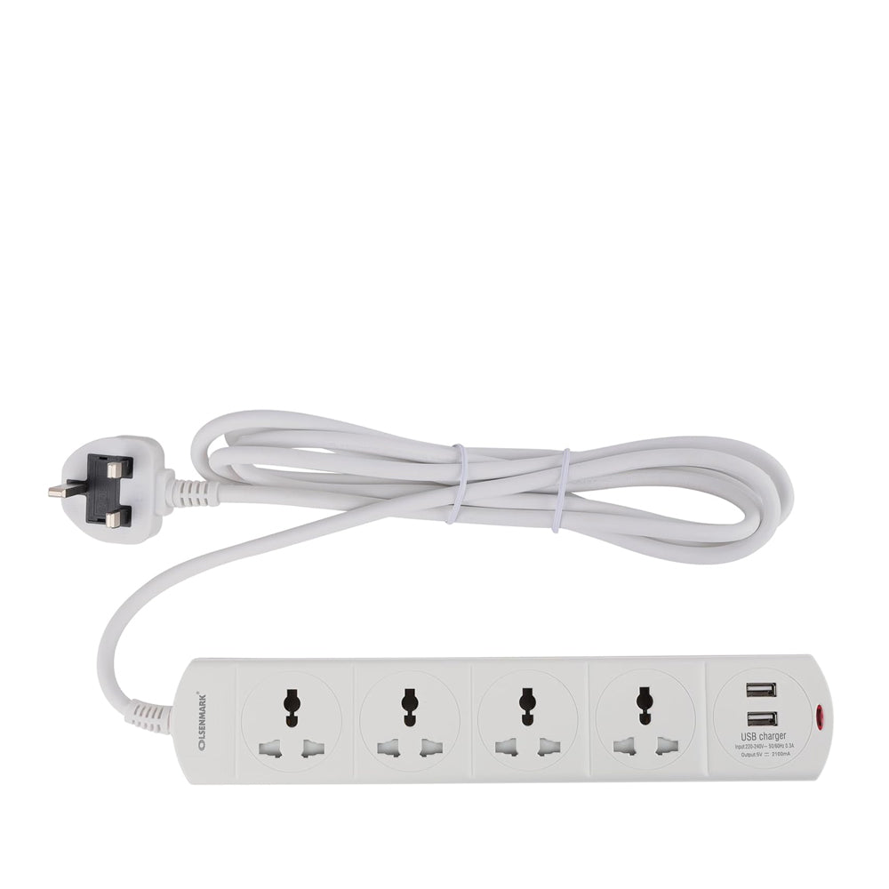 4 Way Socket+2-Way USB 1x24