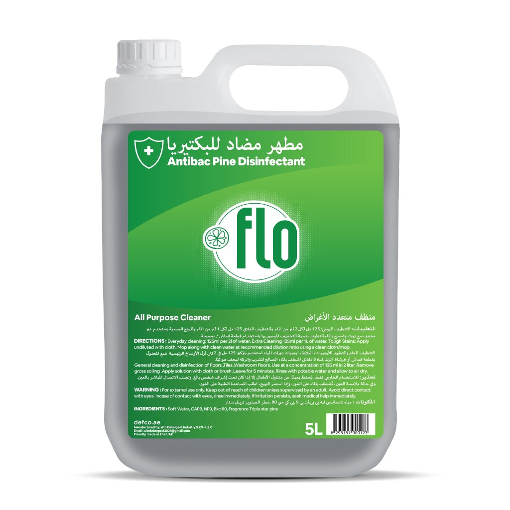 FLO Antibac Disinfectant Pine 5L – Cleaning Superstore
