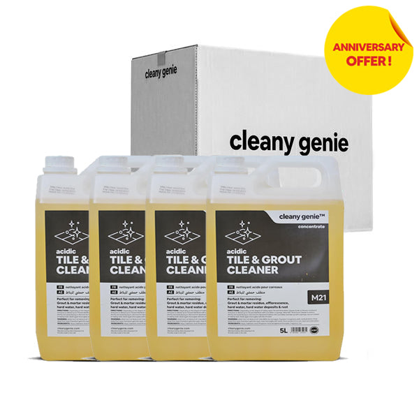 Acidic Tile & Grout Cleaner M21 | 5L | Pack of 4 – Cleaning Superstore