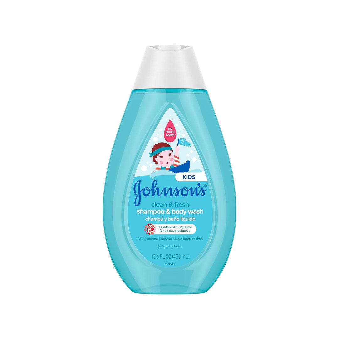 Johnson- Clean & Fresh Shampoo & Body Wash (400 ml) 13.6 fl oz ...