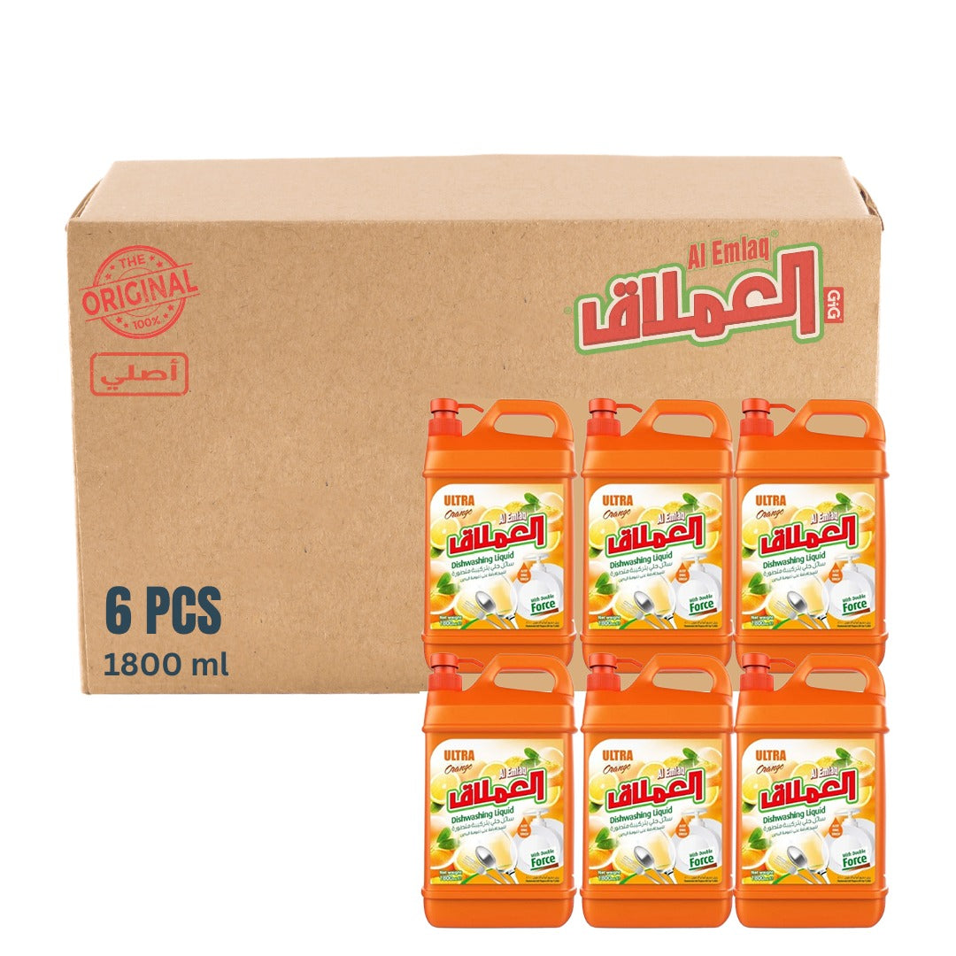 Al Emlaq Dishwashing 1800ML Orange | Pack of 6 – Cleaning Superstore