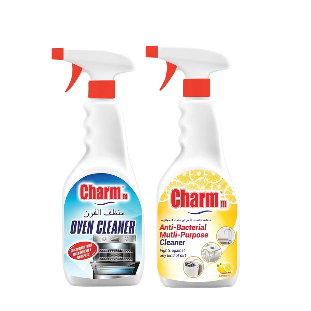 Charmm Antibacterial Multi Purpose Cleaner 650ML + Oven Cleaner 650ML ...